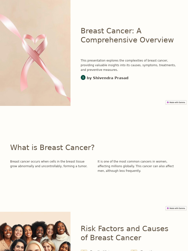 Breast Cancer A Comprehensive Overview | PDF | Breast Cancer | Cancer