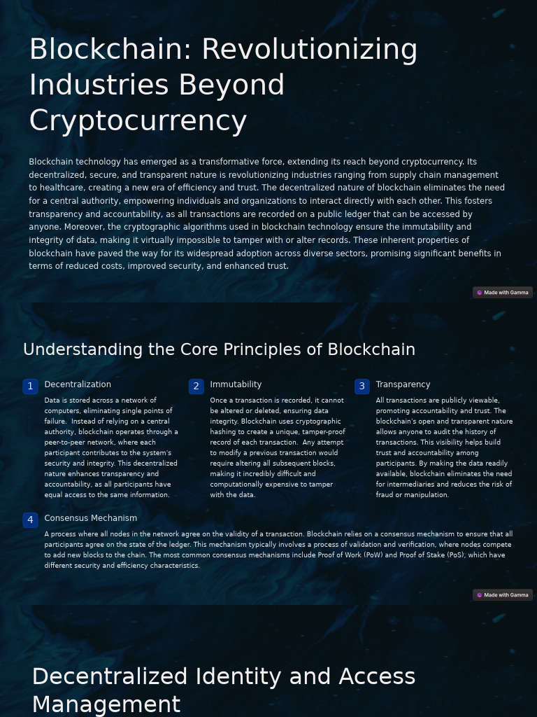 Blockchain Revolutionizing Industries Beyond Cryptocurrency | PDF | Computing
