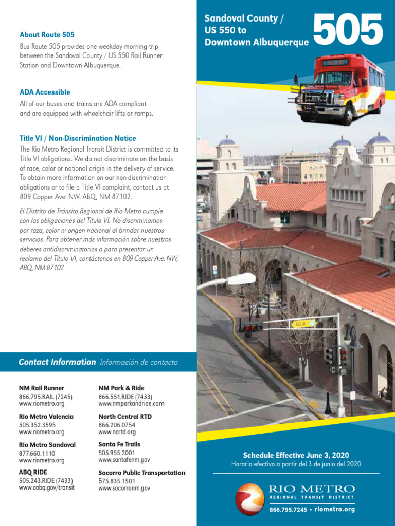 Route 505 July 2020 - 202007171044460003-1 | PDF