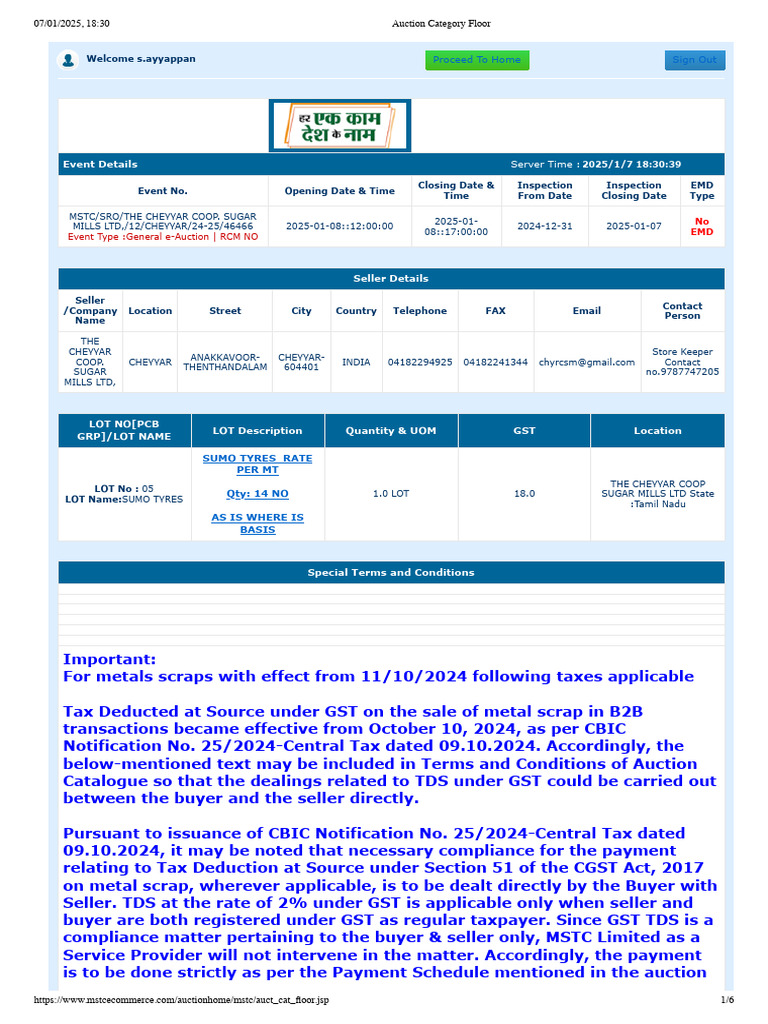 THE CHEYYAR COOP. SUGAR MILLS LTD, 08.01.25 | PDF