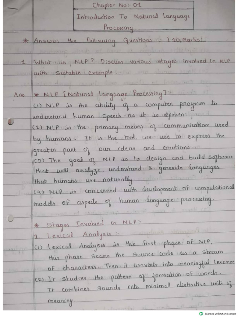 NLP Chptr1 Notes-1 | PDF