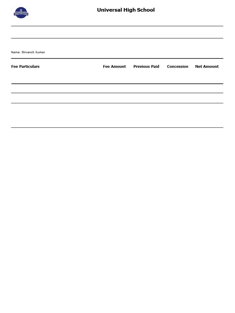 Shivansh Tution Fee Installment 5 | PDF