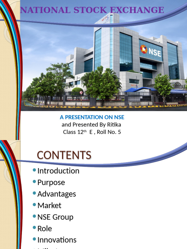 NSE PPT . RITIKA | PDF | Exchange Traded Fund | Market (Economics)