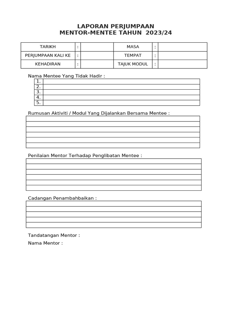 Laporan Perjumpaan | PDF
