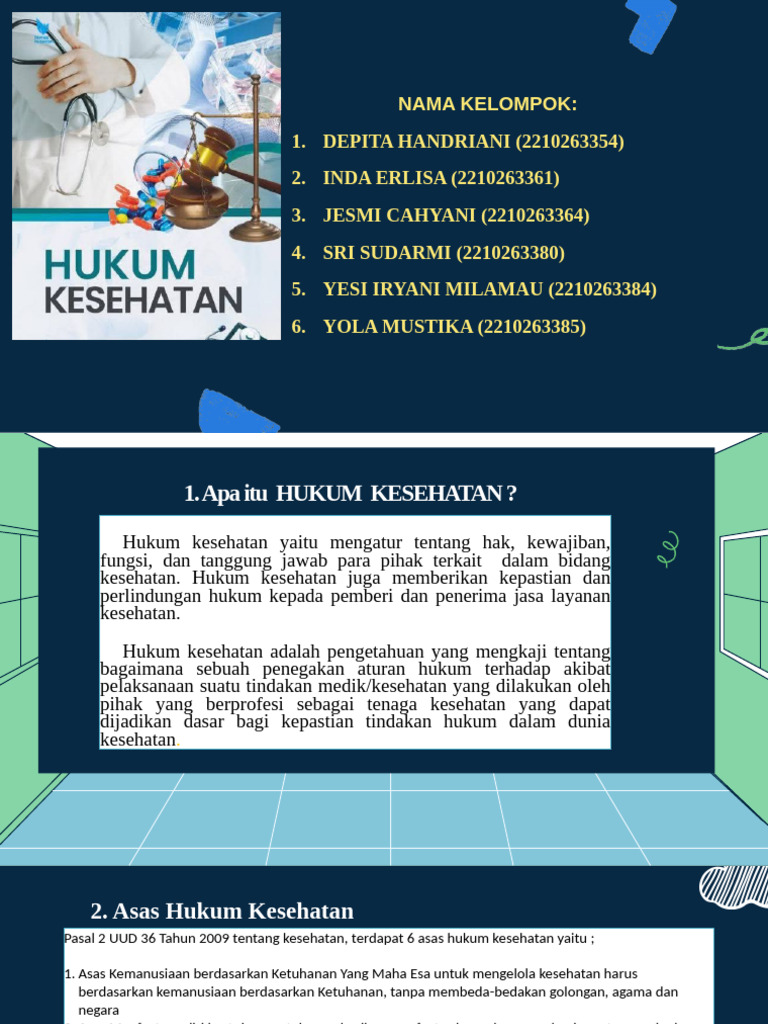 2B. PPT Hukum Kesehatan | PDF
