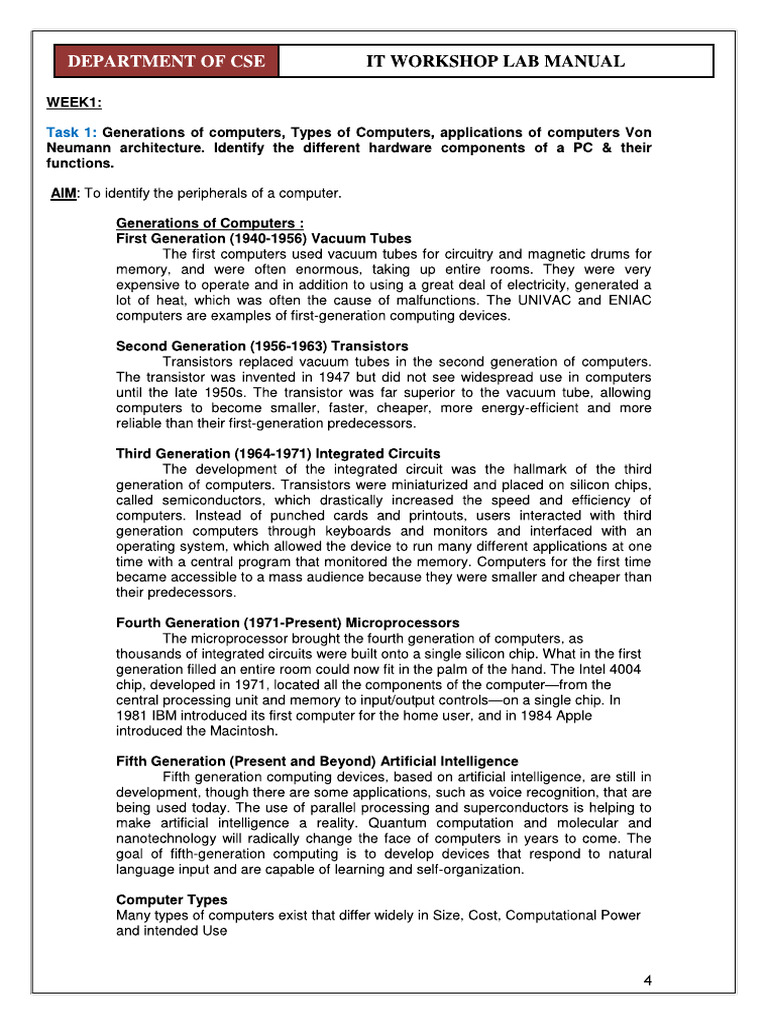 Ecse Tasks 1,2,3,5,6 Sample | PDF