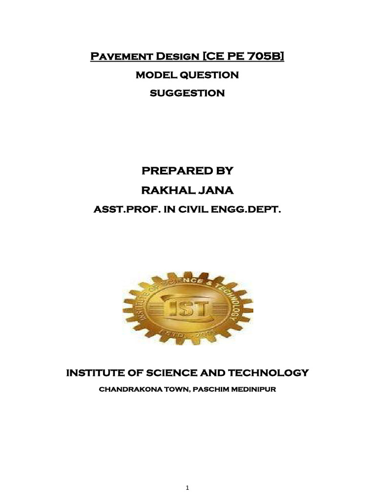 Pavement Design Exam Questions | PDF | Concrete | Young's Modulus