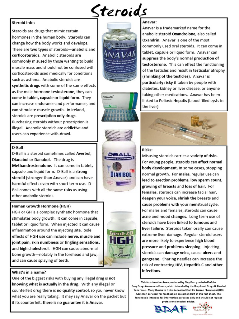 Steroid and Supplement Factsheet | PDF | Growth Hormone | Dietary ...