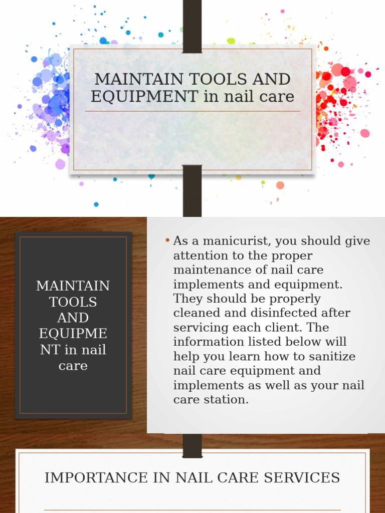 Nail Care Tools Maintenance Guide | PDF | Disinfectant