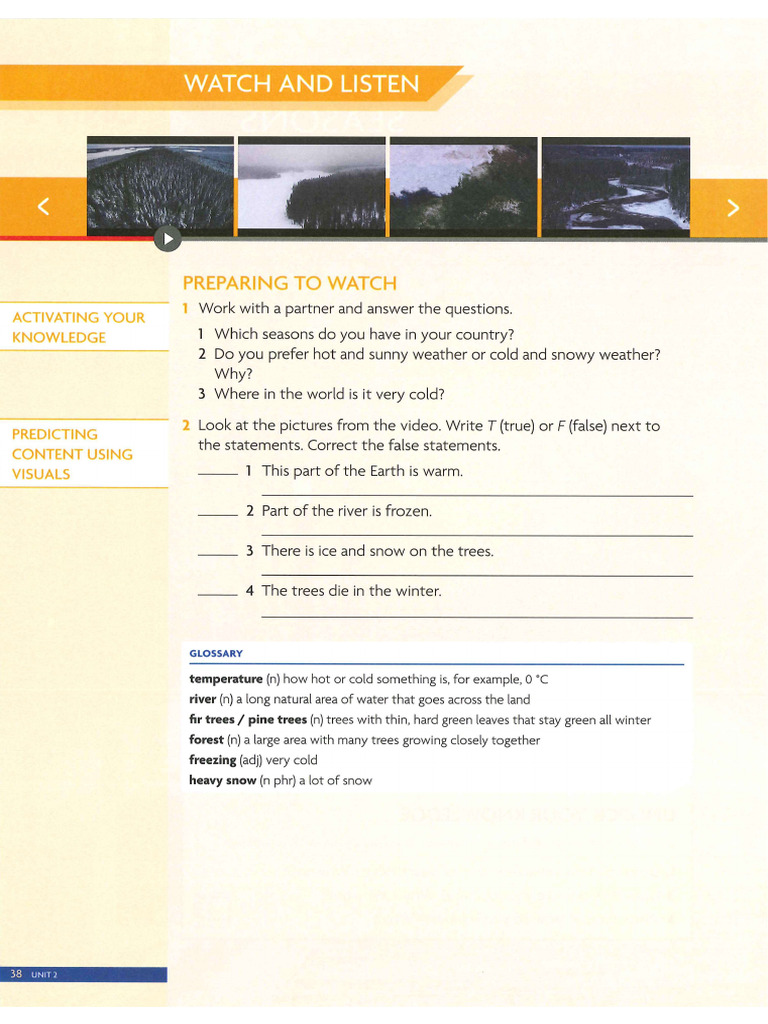 Unlock 1 - Week 3 - Worksheets | PDF