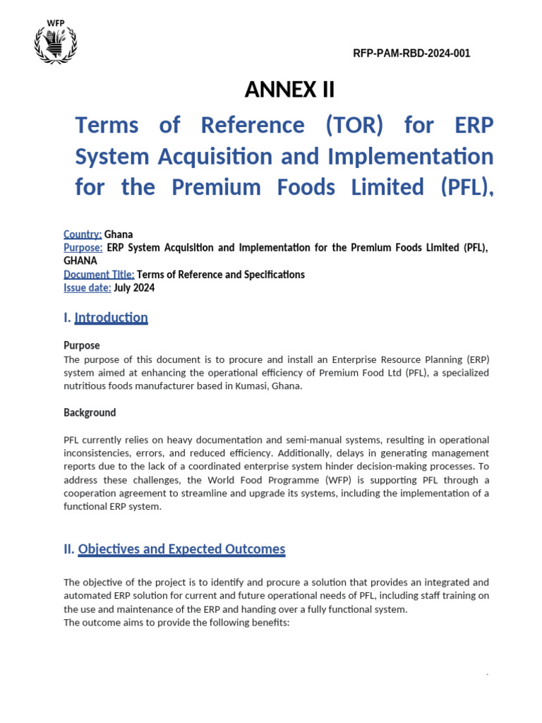 Annex II (A) Terms of Reference (TOR) | PDF | Cloud Computing ...
