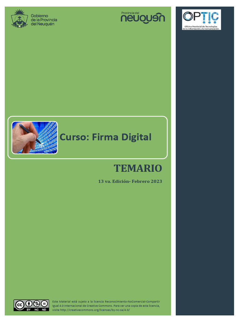 Temario Curso Online Firma Digital 13va Edicion_16012024 | PDF ...