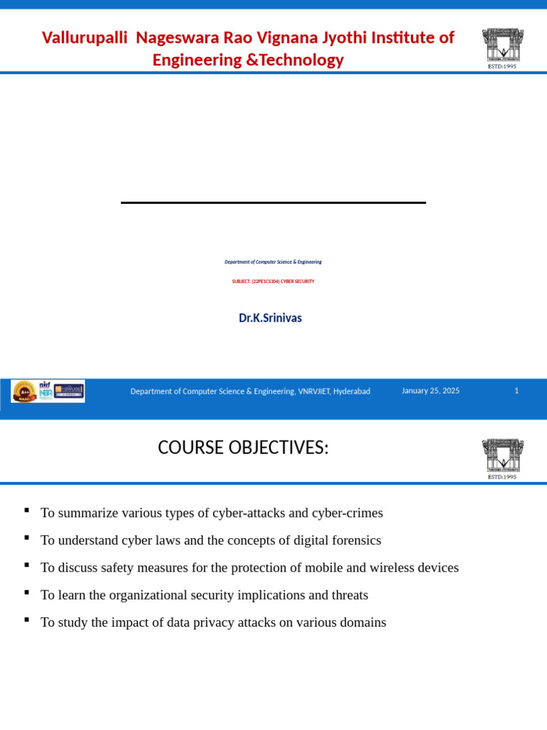 Unit 1 Cyber Security Pdf Security Computer Security