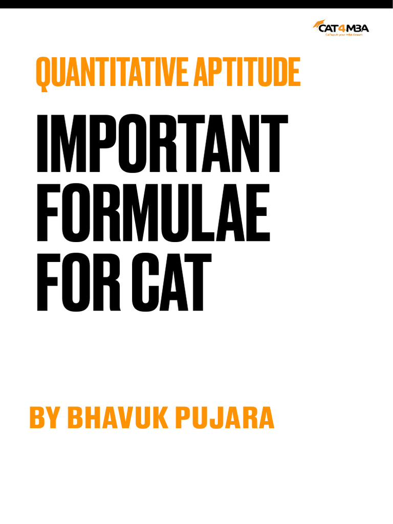 CAT-24 QA Formulae Handbook - 45896726 - 2024 - 11 - 11 - 10 - 48 | PDF | Ratio | Geometry