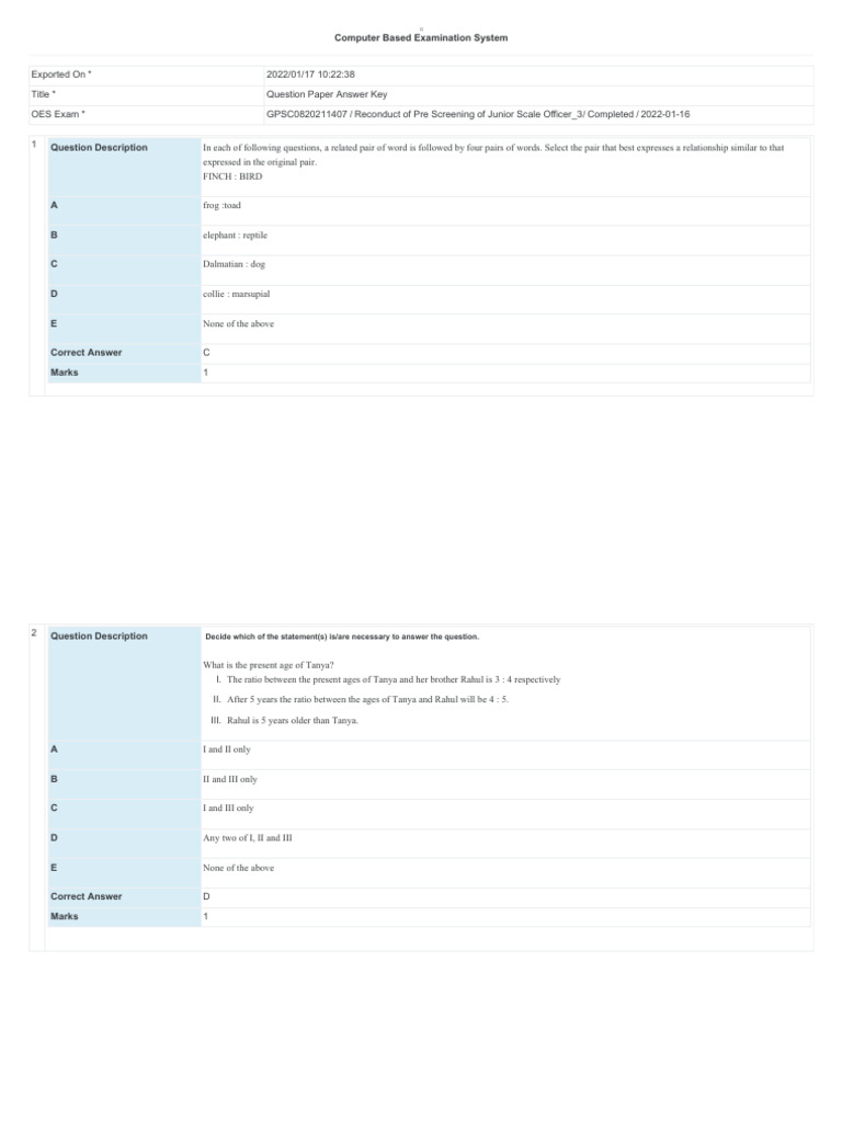 Prescreening 13 Jso 2022 | PDF