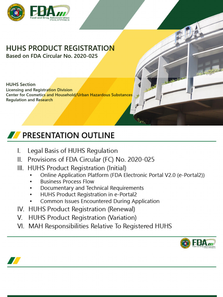 HUHS Product Registration Guide | PDF | Food And Drug Administration ...
