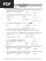 Triangles CBSE PYQ WORKSHEET | PDF | Triangle | Euclid