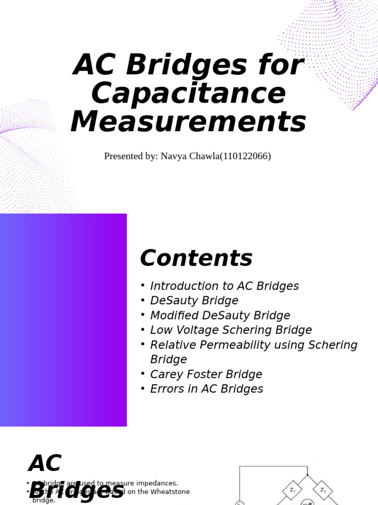 EEM AC Bridges For Capacitance Measurements | PDF | Capacitance | Capacitor