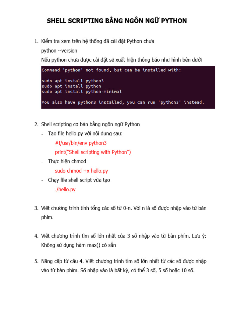 MNM_BAI THUC HANH 8_Shell Scripting bang ngon ngu Python | PDF