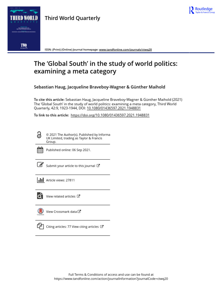 The Global South in The Study of The World Politics | PDF | Social Sciences