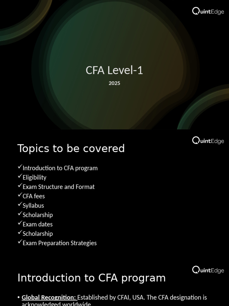 CFA full details | PDF | Investing | Economies