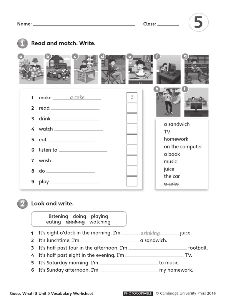 U5 - Worksheets - Guess What 3 | PDF | Cuisine | Foods