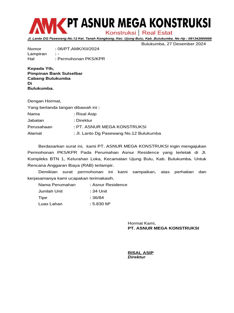 Permohonan PKS | PDF