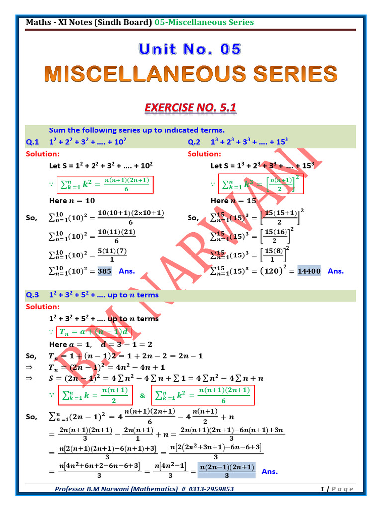 Maths-XI Ch-05 BMN | PDF | Mathematics | Arithmetic