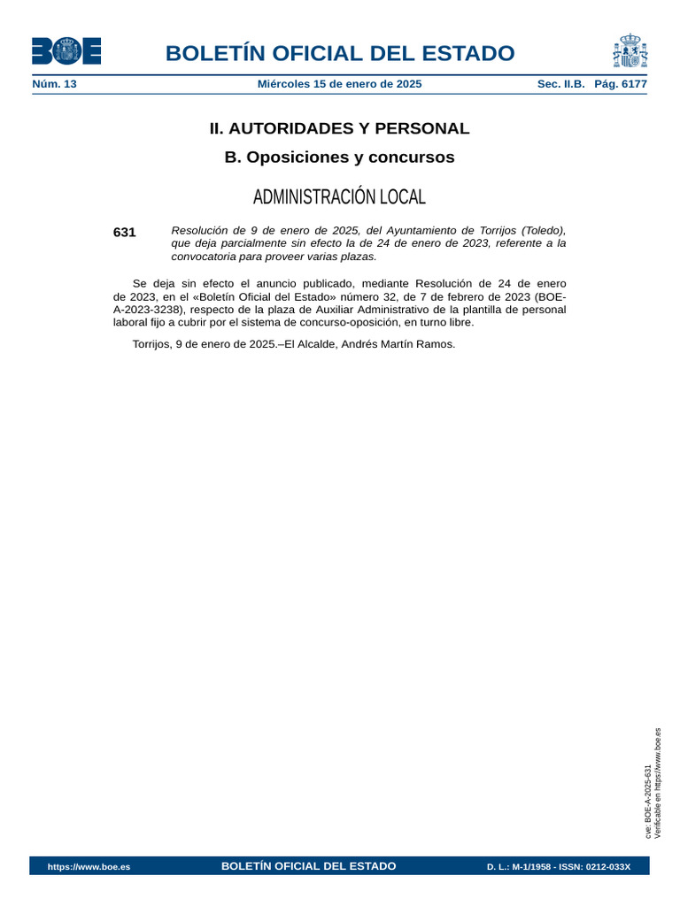 Boe A 2025 631 | PDF