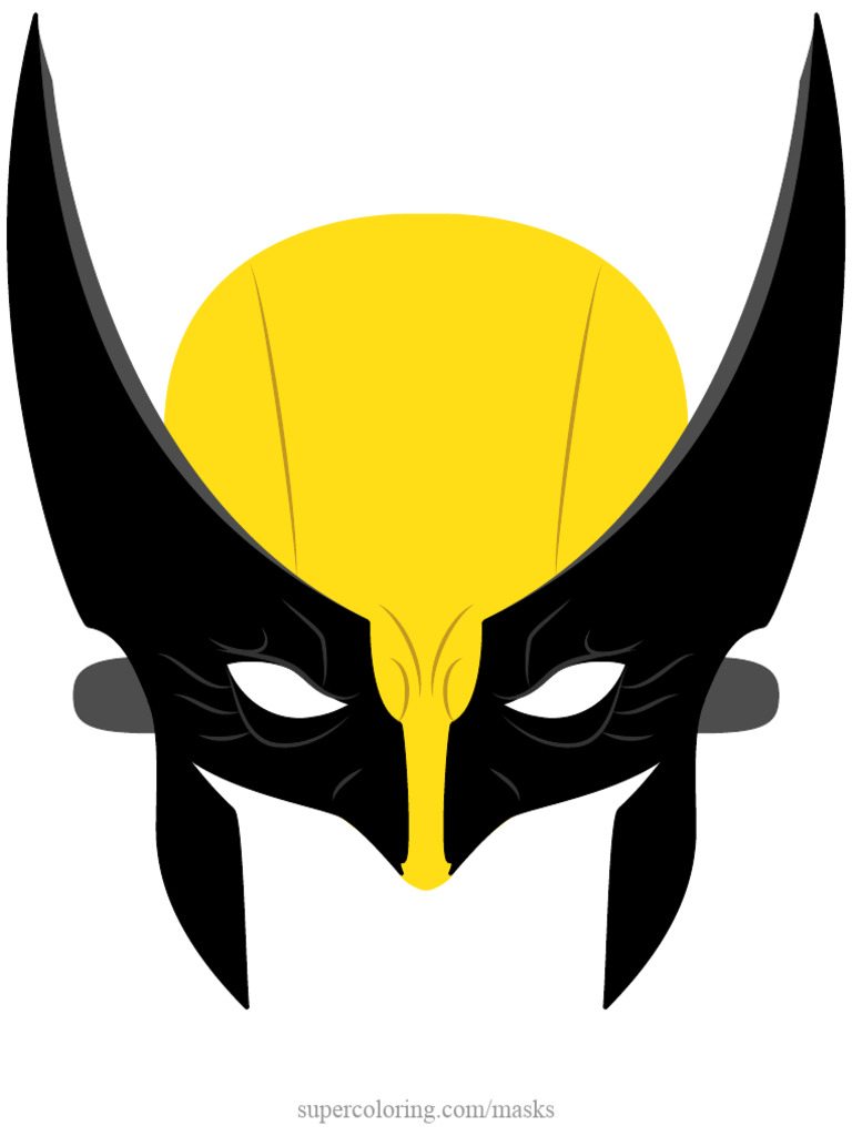 Wolverine Mask Colored Template Paper Craft | PDF
