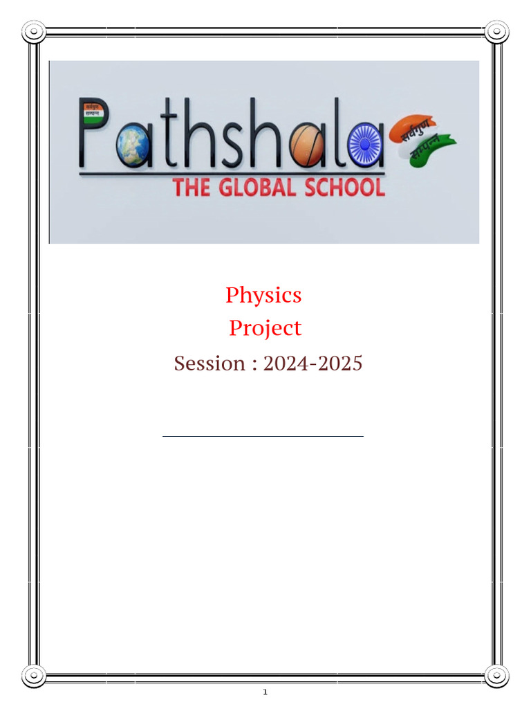 Physics Project Class Xii 2024 25 Investigatory Project | PDF ...