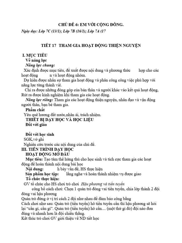 Hđtncđ 7. Tuần 18b | PDF