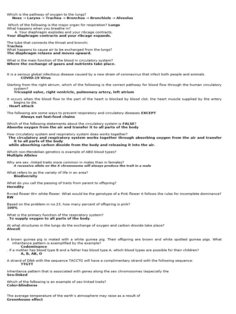 Science 9 REVIEWER - 1ST PT | PDF | Photosynthesis | Respiratory System