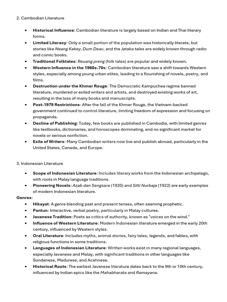 Historical Influence Cambodian Literature | PDF | Sanskrit | Sanskrit ...