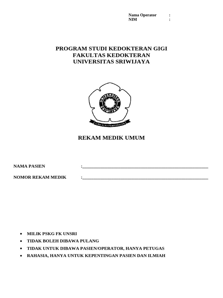 REKAM MEDIS UMUM | PDF