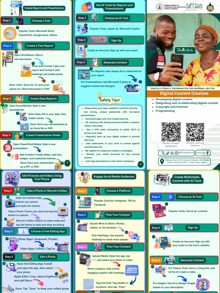 Digital Content Creation English Pamphlet | PDF | Microsoft Excel ...