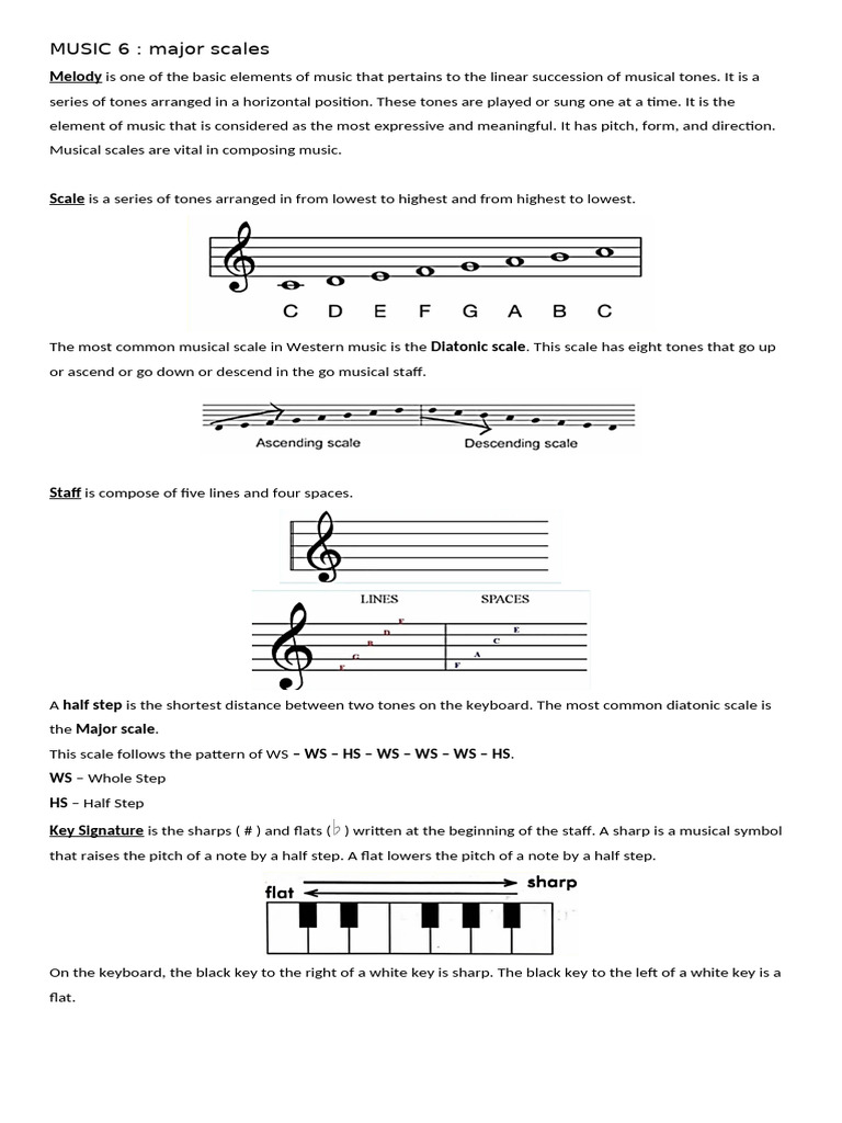 MUSIC 6 Major Scales | PDF