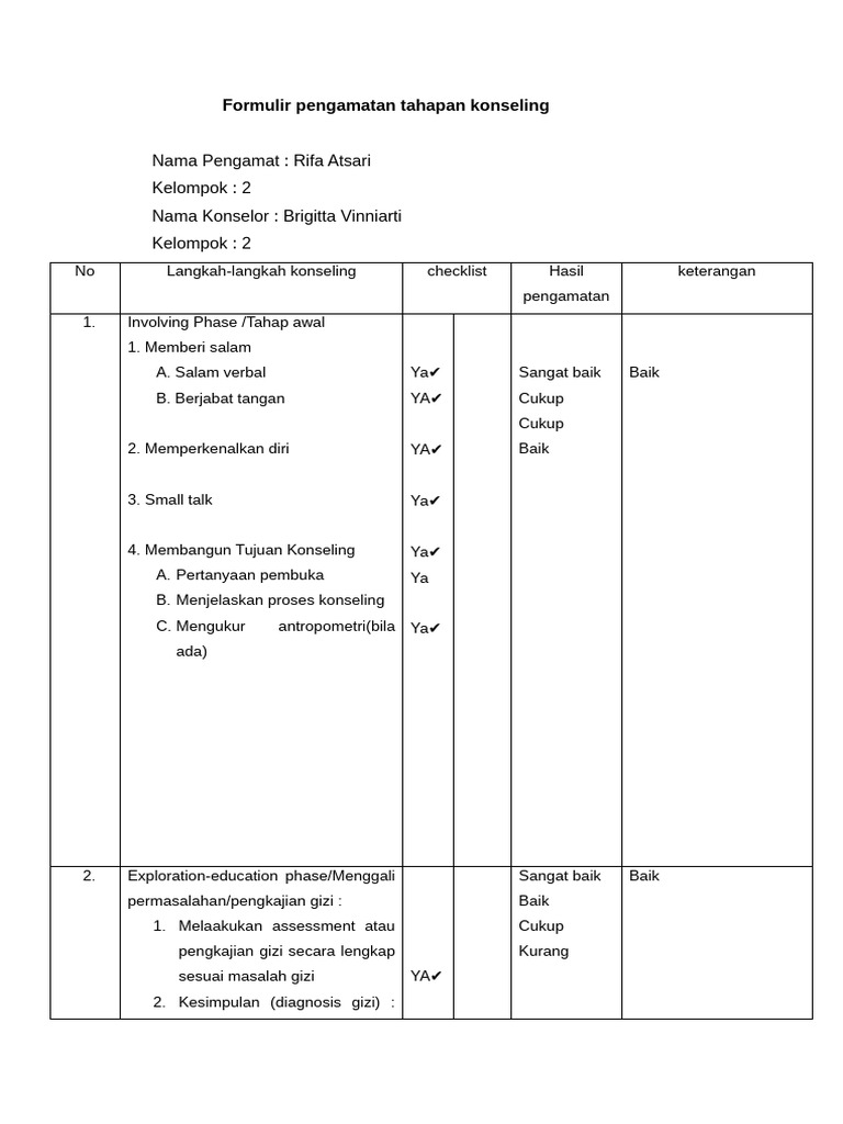 Form Penilaian Kel | PDF