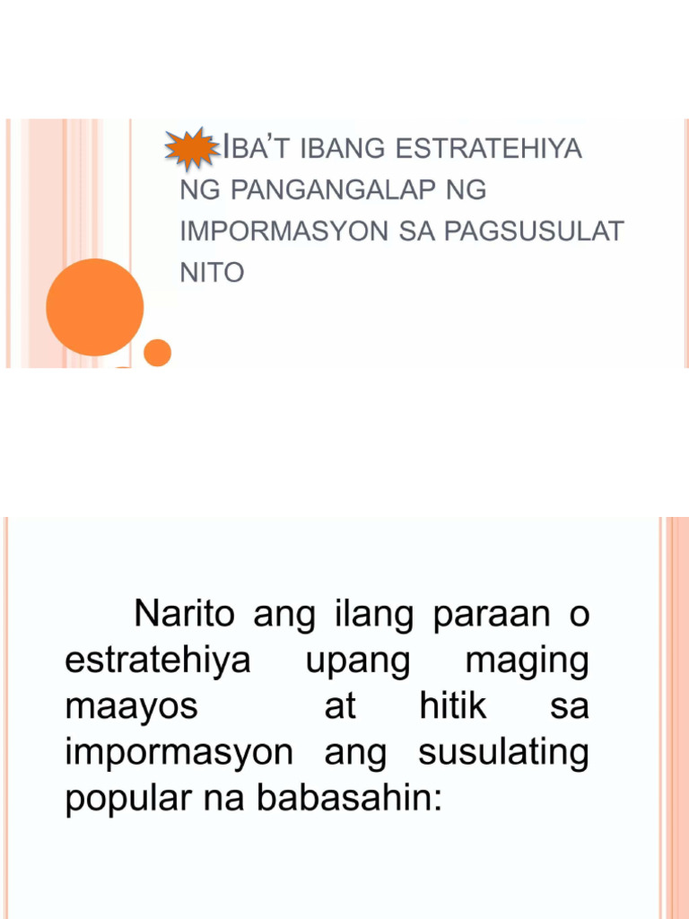 Iba't Ibang Estratehiya | PDF