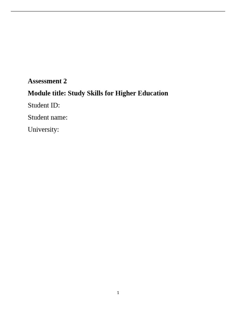 CCCU L3 T1 Study Skills in Higher Education Assignment 2 | PDF | Emotions | Employment