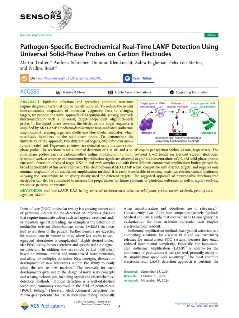 Trotter Et Al 2024 Pathogen Specific Electrochemical Real Time Lamp