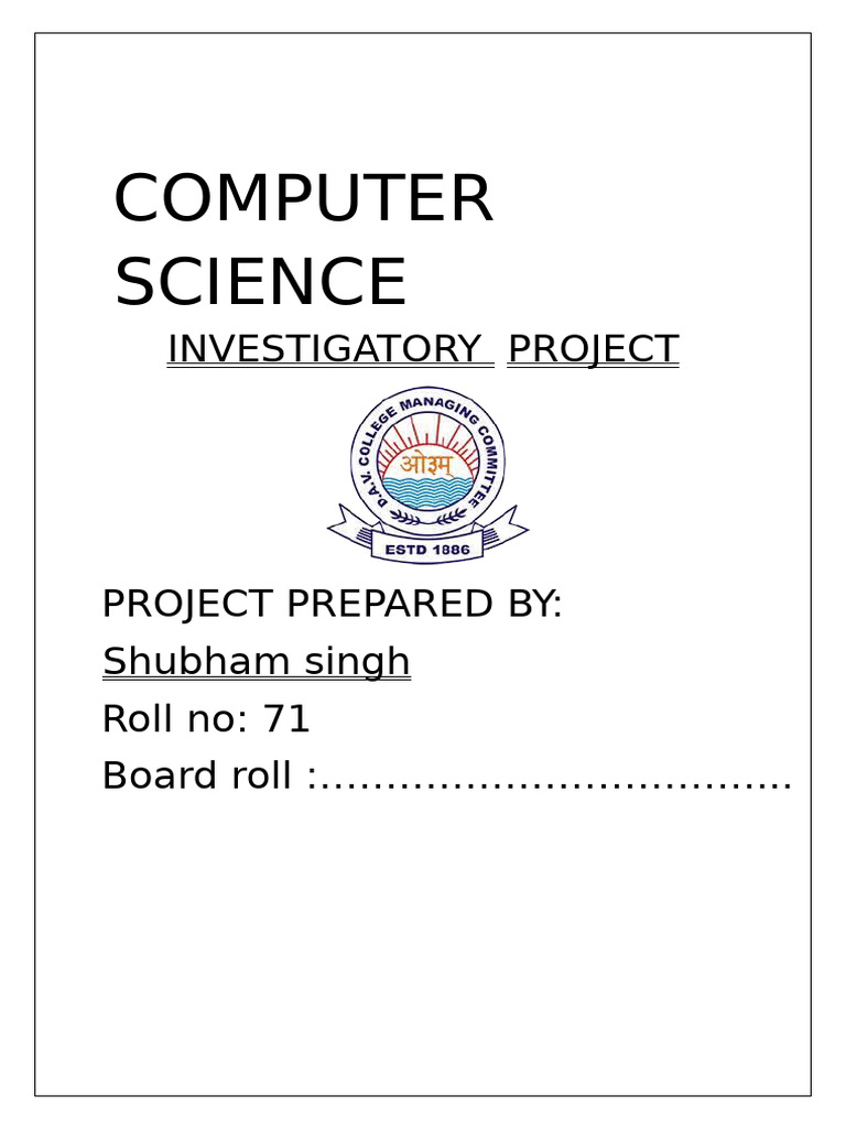 CS Project (1) | PDF | Computer Hardware | Python (Programming Language)
