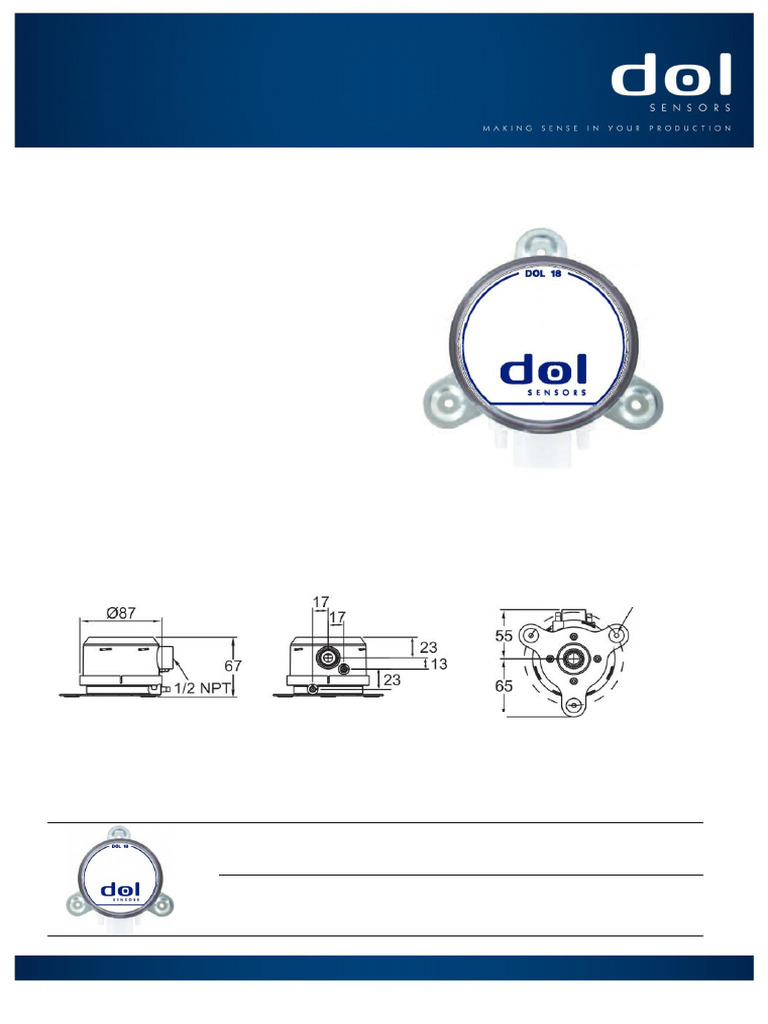 DOL 18 Electronic Sub-pressure Sensor | PDF | Electrical Components ...