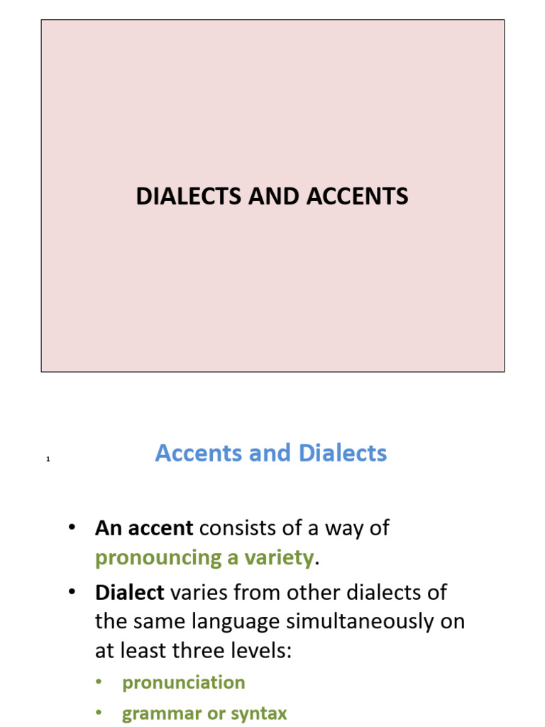 4 Dialect - Accent Pyramid 12-24 | PDF | Accent (Sociolinguistics ...