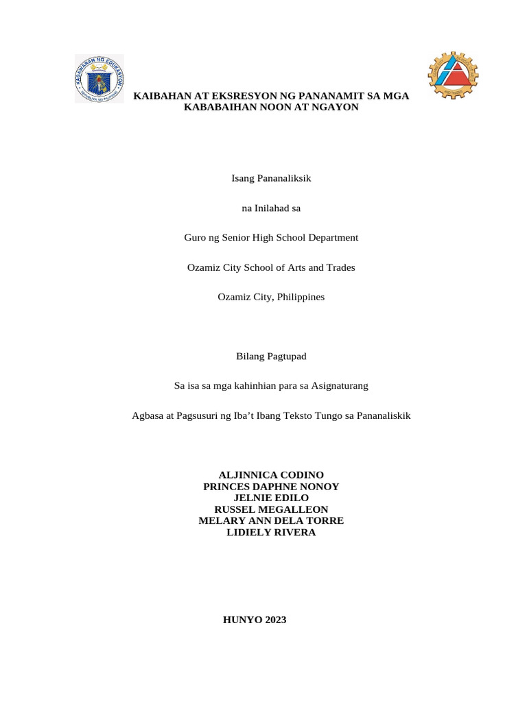 Preliminaries Sample | PDF