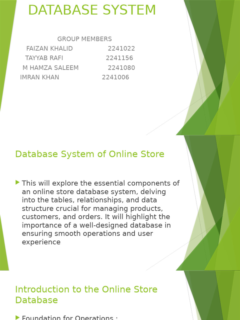 DATABASE SYSTEM | PDF | Online Shopping | Databases DATABASE SYSTEM | PDF | Online Shopping | Databases
