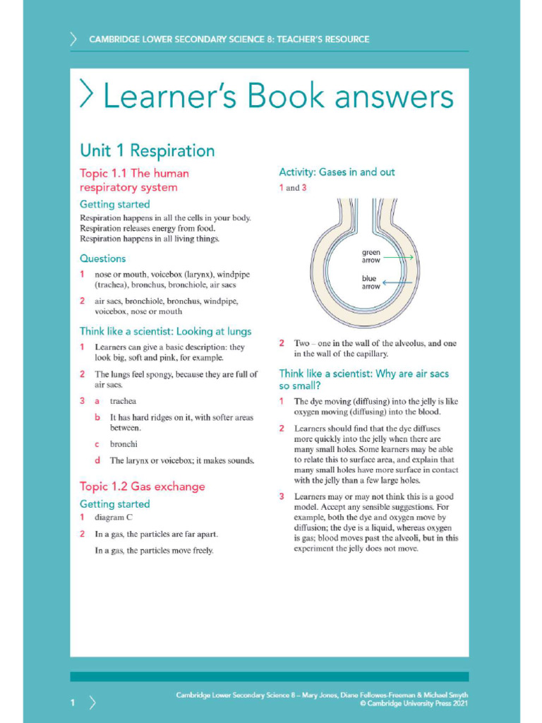 Science Gr8 - LB Answers | PDF