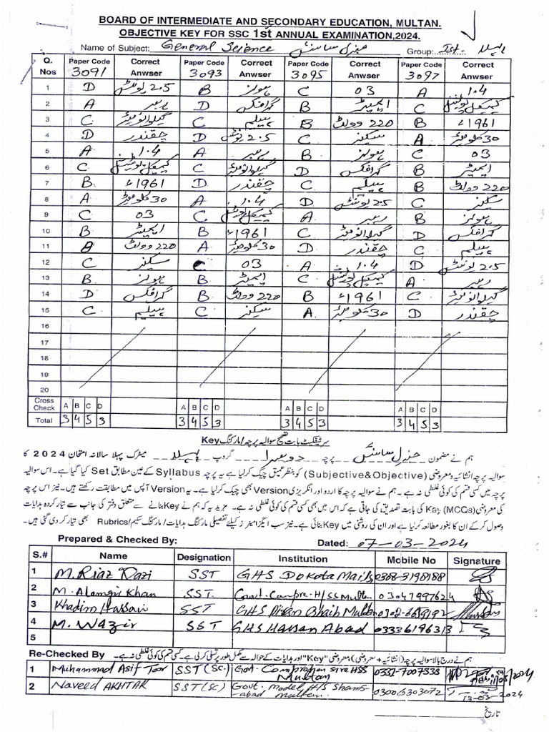 Past papers 10th | PDF