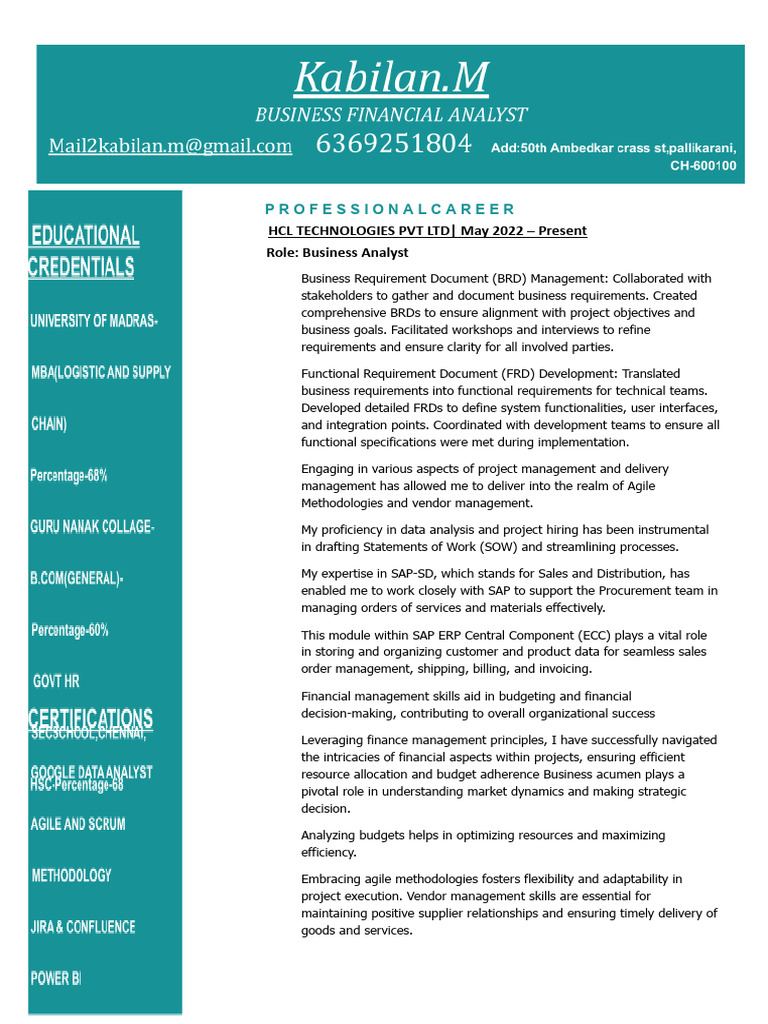 Kabilan.m 01 | PDF | Project Management | Agile Software Development