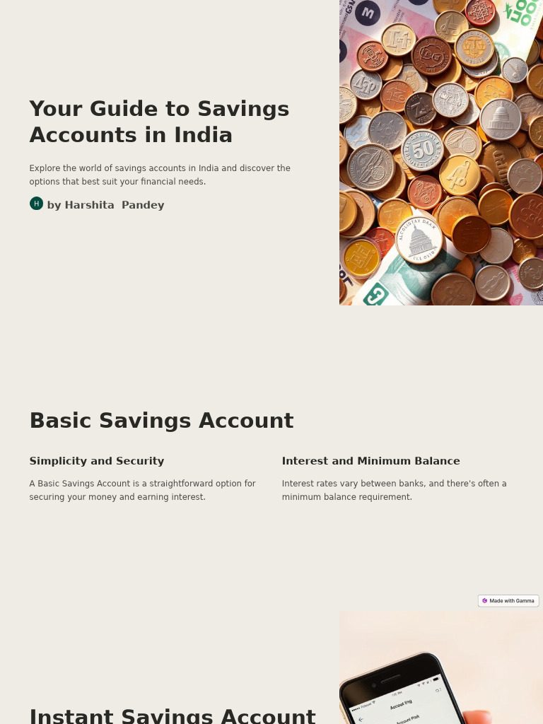 Your Guide To Savings Accounts in India | PDF